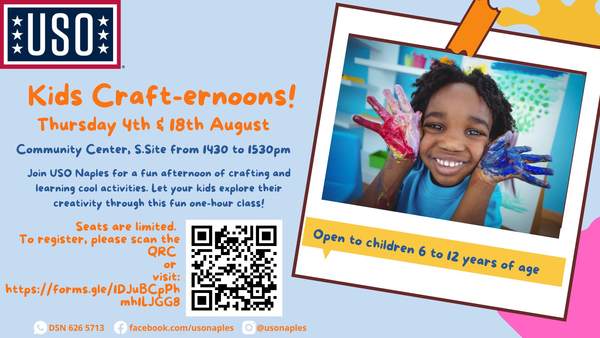 USO Naples Kids Craft-ernoons • USO Italy